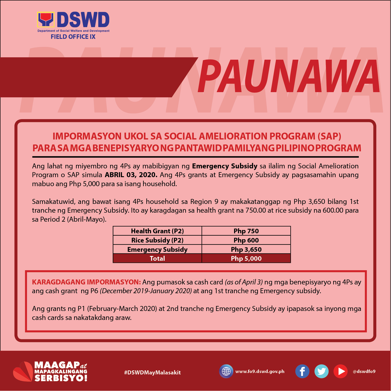 4ps Beneficiaries Receive Emergency Subsidy During Ecq Dswd Field